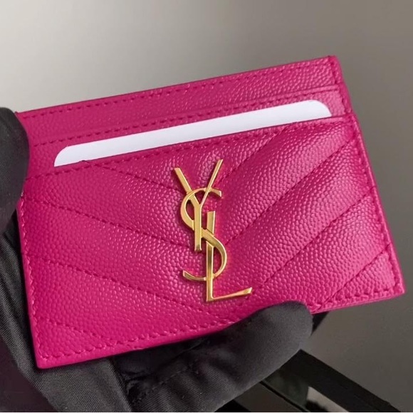 Yves Saint Laurent | Accessories | Ysl Monogrammed Textured Leather ...